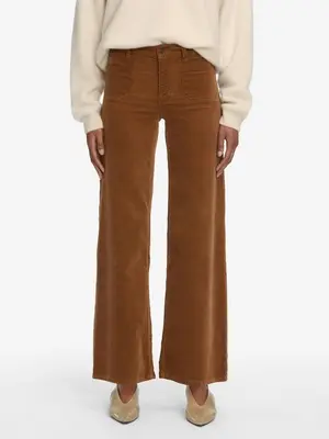 FRAME High-rise Flared-leg Corduroy Trousers