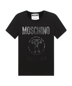 Moschino Double Question Mark Crewneck T-shirt - Black