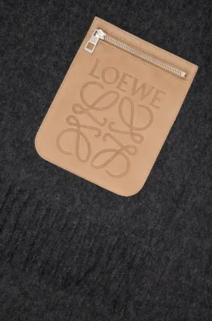 Loewe Anagram-patch Fringed Scarf