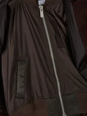 Sacai Toggle-fastening Hooded Jacket - Brown