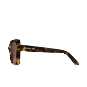 Dior Tortoiseshell Square Frame Sunglasses With Logo Detail - Nude