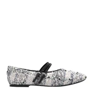 Tory Burch Strap Detail Ballet Flats - Black