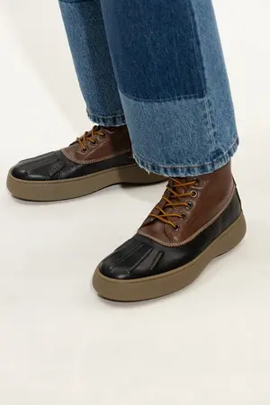 Moncler X Palm Angels Logo Patchwork Lace-up Boots
