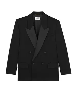 Saint Laurent Double-breasted Tuxedo Jacket - Black