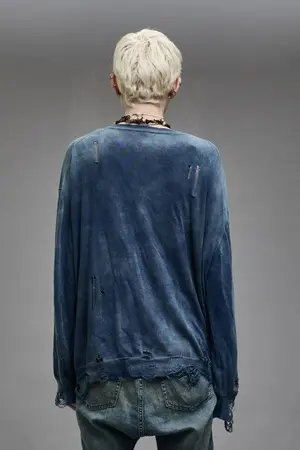 R13 Distressed Cotton Cardigan