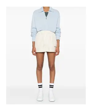 Fendi Logo Print Elasticated Waist Shorts - White