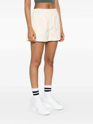 Fendi Logo Print Elasticated Waist Shorts - White