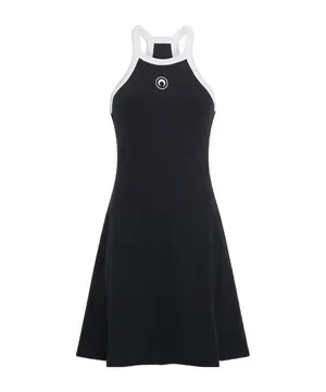 MARINE SERRE Sleeveless Embroidered Moon Logo Dress