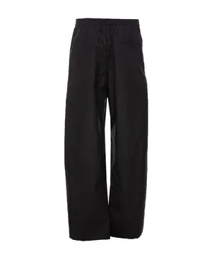 Valentino Garavani High Waisted Straight-leg Trousers With Logo Detail - Black