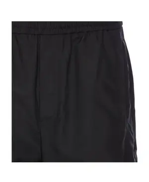Valentino Garavani High Waisted Straight-leg Trousers With Logo Detail - Black