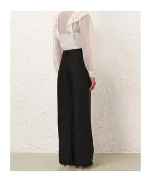 Zimmermann Pleated Wool Wide-leg Pants