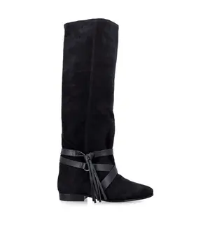 Isabel Marant Étoile Silmon Suede Knee-high Boots - Black
