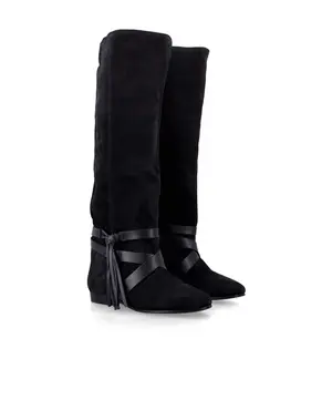 Isabel Marant Étoile Silmon Suede Knee-high Boots - Black