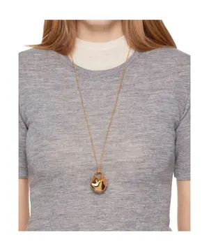 Khaite Lotus Pendant Necklace - Gold