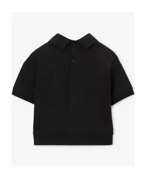 Burberry Oak Leaf Crest Cotton Polo Shirt