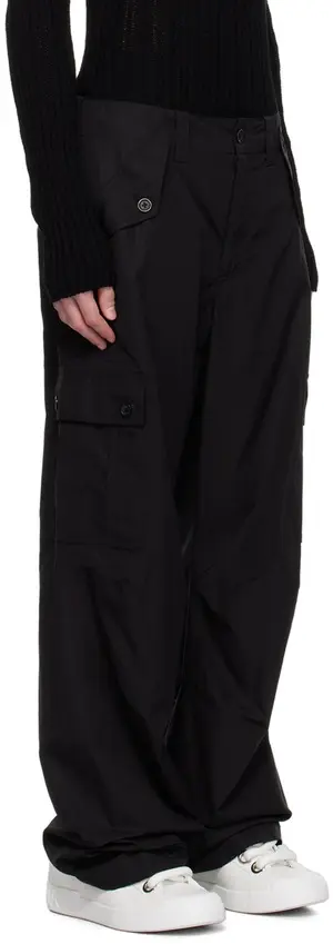 Dolce & Gabbana Logo Plaque Cargo Pants - Black