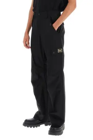 Dolce & Gabbana Logo Plaque Cargo Pants