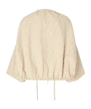 Fendi Ff Detailed Drawstring Jacket