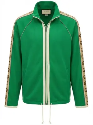 Gucci Logo Stripe Zip-front Jacket