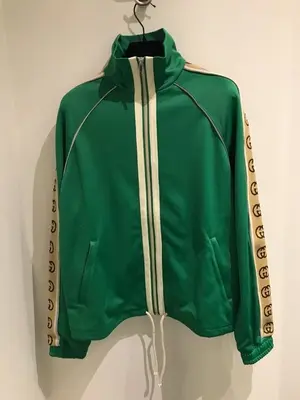 Gucci Logo Stripe Zip-front Jacket
