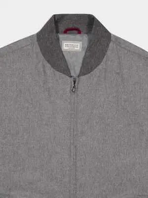 Brunello Cucinelli Zip-up Long-sleeved Bomber Jacket