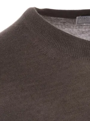 Fedeli Long-sleeved Crewneck Jumper - Gray