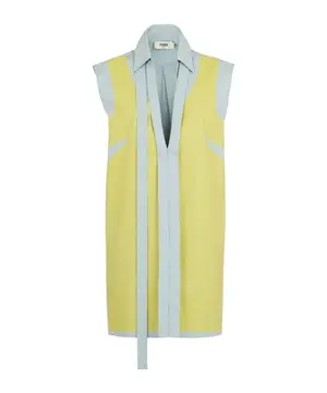 Fendi Sleeveless Poplin Shirt Dress