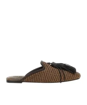 Brunello Cucinelli Embellished Tassel Sabots