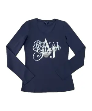 Emporio Armani Long-sleeve Crewneck T-shirt - Blue