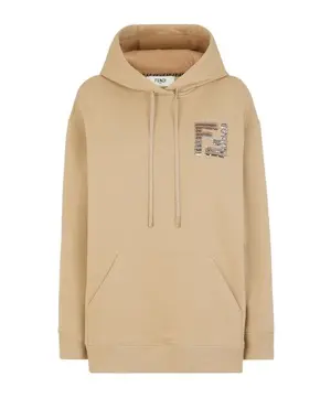 Fendi Sequined Ff Drawstring Hoodie
