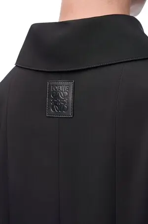 Loewe Sleeveless Stretch Viscose Trapeze Dress With Polo Collar