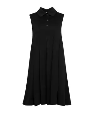 Loewe Sleeveless Polo Collar Trapeze Dress - Black