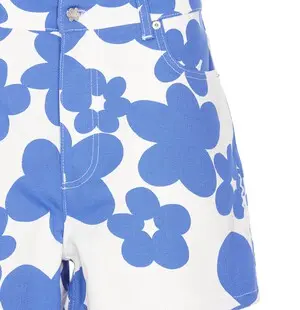 Marni Floral Print Belted Shorts