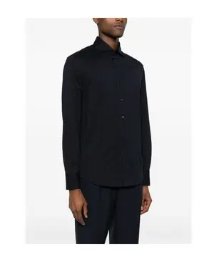 Brunello Cucinelli Spread-collared Buttoned Shirt - Black