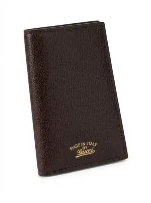 Gucci Lira Card Case - Dark Brown