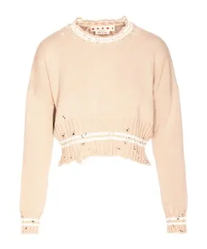 Marni Distressed Crewneck Knitted Jumper