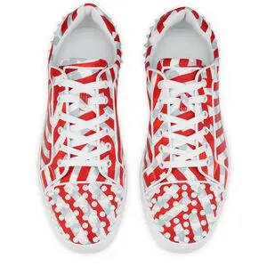 CHRISTIAN LOUBOUTIN Striped Studded Sneakers