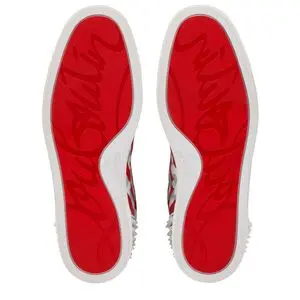 CHRISTIAN LOUBOUTIN Striped Studded Sneakers