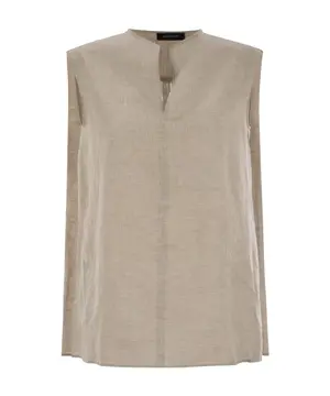 Fabiana Filippi Oversized Sleeveless Top With Draped Back