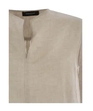 Fabiana Filippi Oversized Sleeveless Top With Draped Back