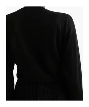 Dolce & Gabbana Long-sleeved Ribbed Knit Cardigan With Tie Fastening - Black