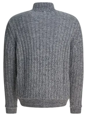 Herno Zip-up High Neck Cropped Sweater