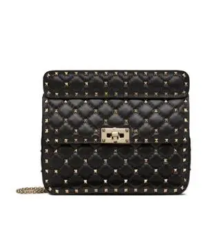 Valentino Garavani Rockstud W Spike Shoulder Bag - Black