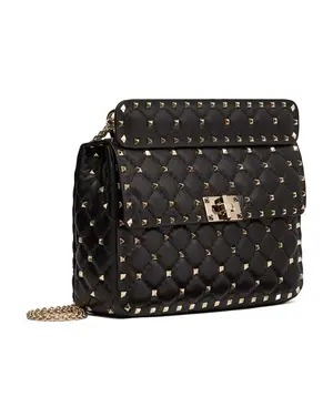 Valentino Garavani Rockstud W Spike Shoulder Bag - Black