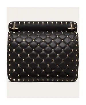 Valentino Garavani Rockstud W Spike Shoulder Bag - Black