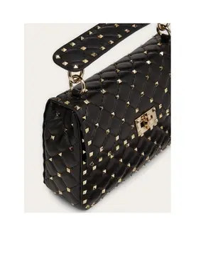 Valentino Garavani Rockstud W Spike Shoulder Bag - Black