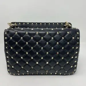 Valentino Garavani Rockstud W Spike Shoulder Bag - Black