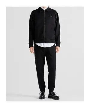 Prada Technical Fleece Trousers With Duchesse Details