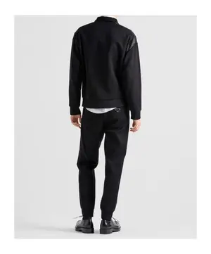 Prada Technical Fleece Trousers With Duchesse Details