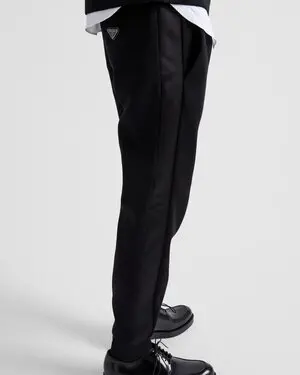 Prada Technical Fleece Trousers With Duchesse Details